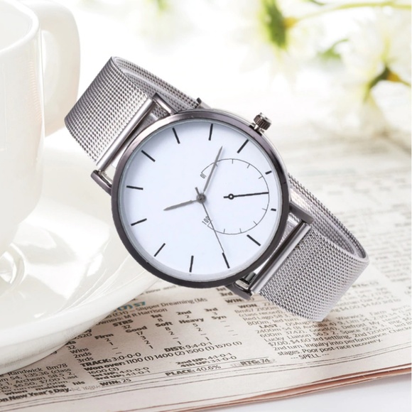 24hours | Accessories | New Unisex Simple Stainless Steel Quartz Watch ...